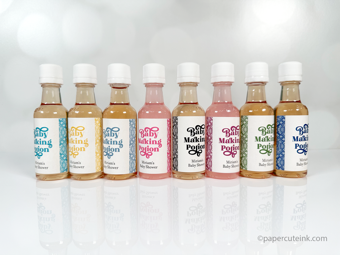 Baby Making Potion Liquor Bottle Labels, Baby Shower Favors – Paper ...