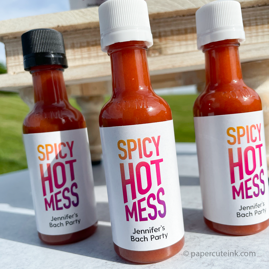 Bachelorette Party Favors, Adult Birthday Party Ideas, Hot Sauce Favor ...
