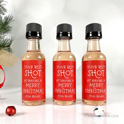 Christmas Liquor Bottle Labels, Adult Stocking Stuffers, Gift Exchange ...