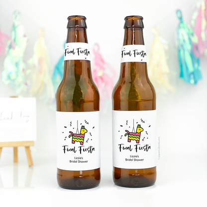 Final Fiesta Beer Bottle Labels, Bachelorette Weekend Favors – Paper ...