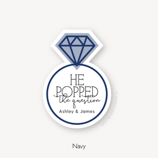 Customizable Engagement Party Favor Stickers, Bridal Shower Favors ...