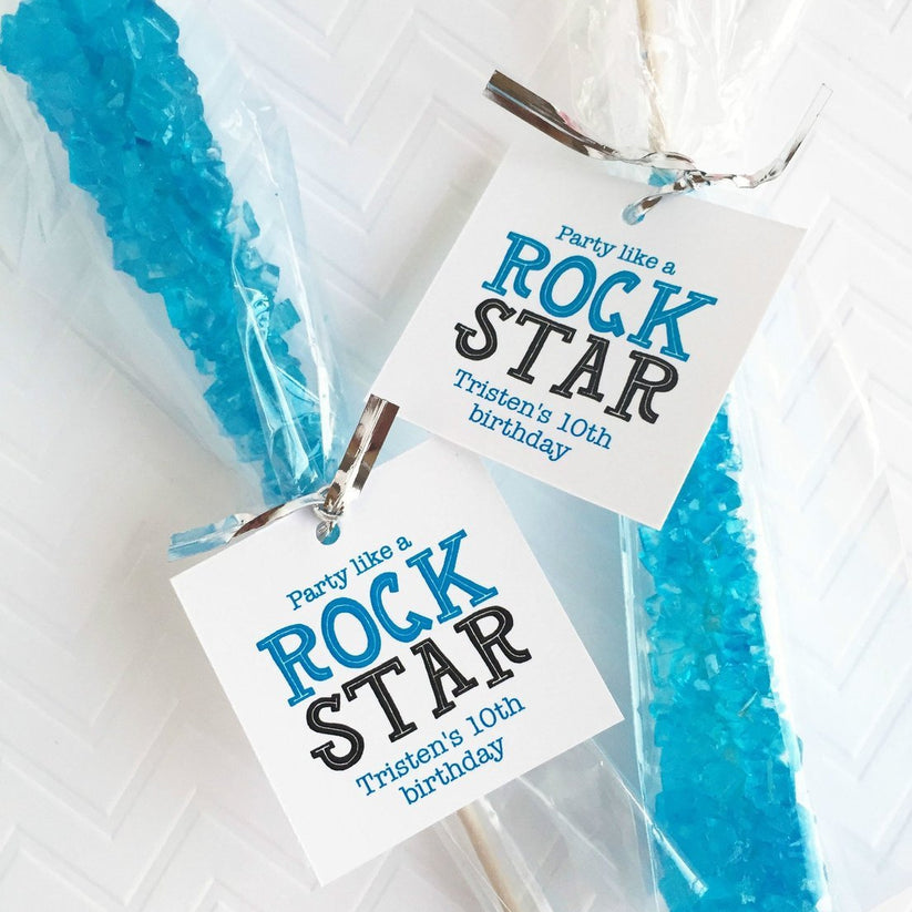 Party Like A Rock Star Rock Candy Tags – Paper Cute Ink