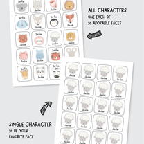 Cute Animal Custom Name Stickers – Paper Cute Ink