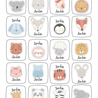 Cute Animal Custom Name Stickers – Paper Cute Ink
